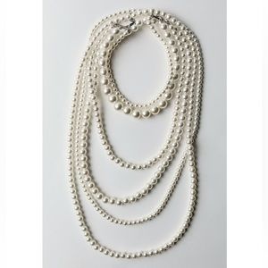 Zara | Jewelry | Zara Pack Of Necklaces With Pearls | Poshmark